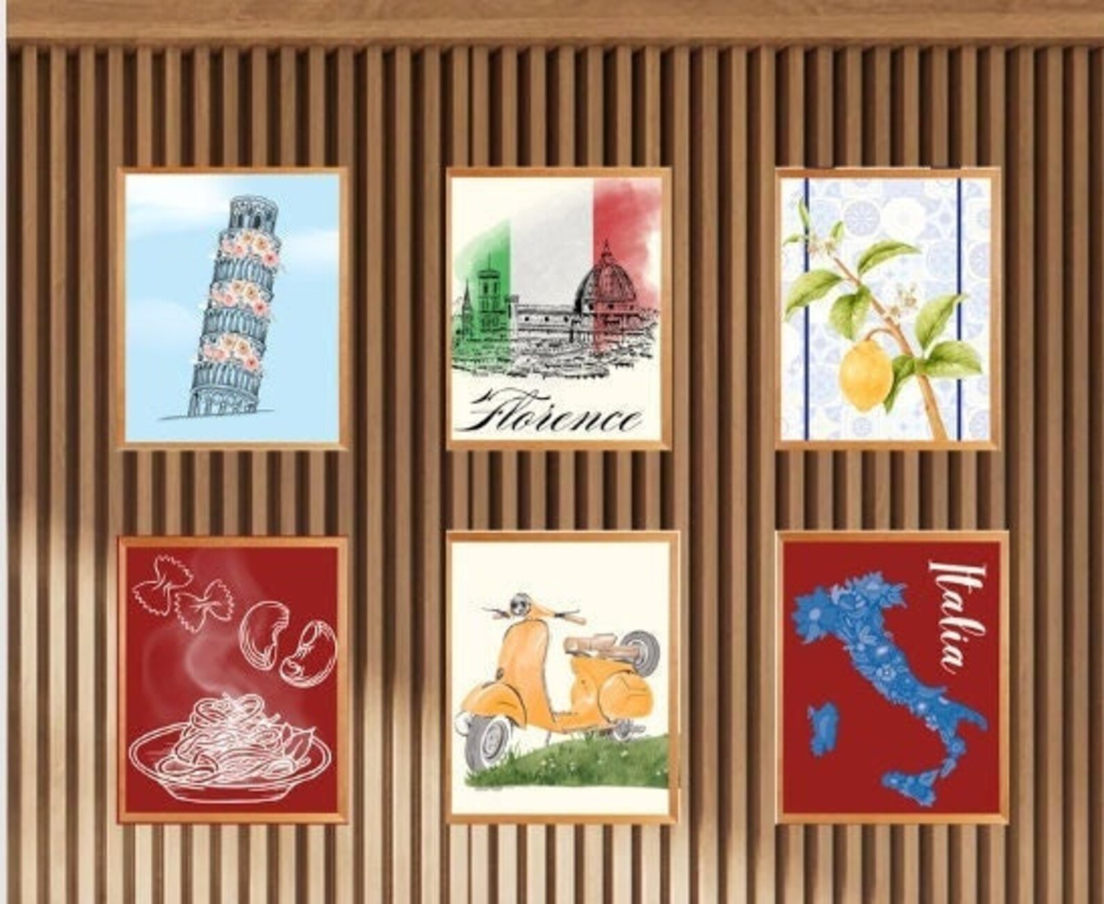 Italy Wall Art Bundle - Italy Print - Italia - Set of 6 Printables ...
