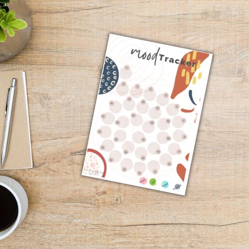 Mood Tracker - PRINTABLE Journal Page - Planner Page - Monthly Feelings ...