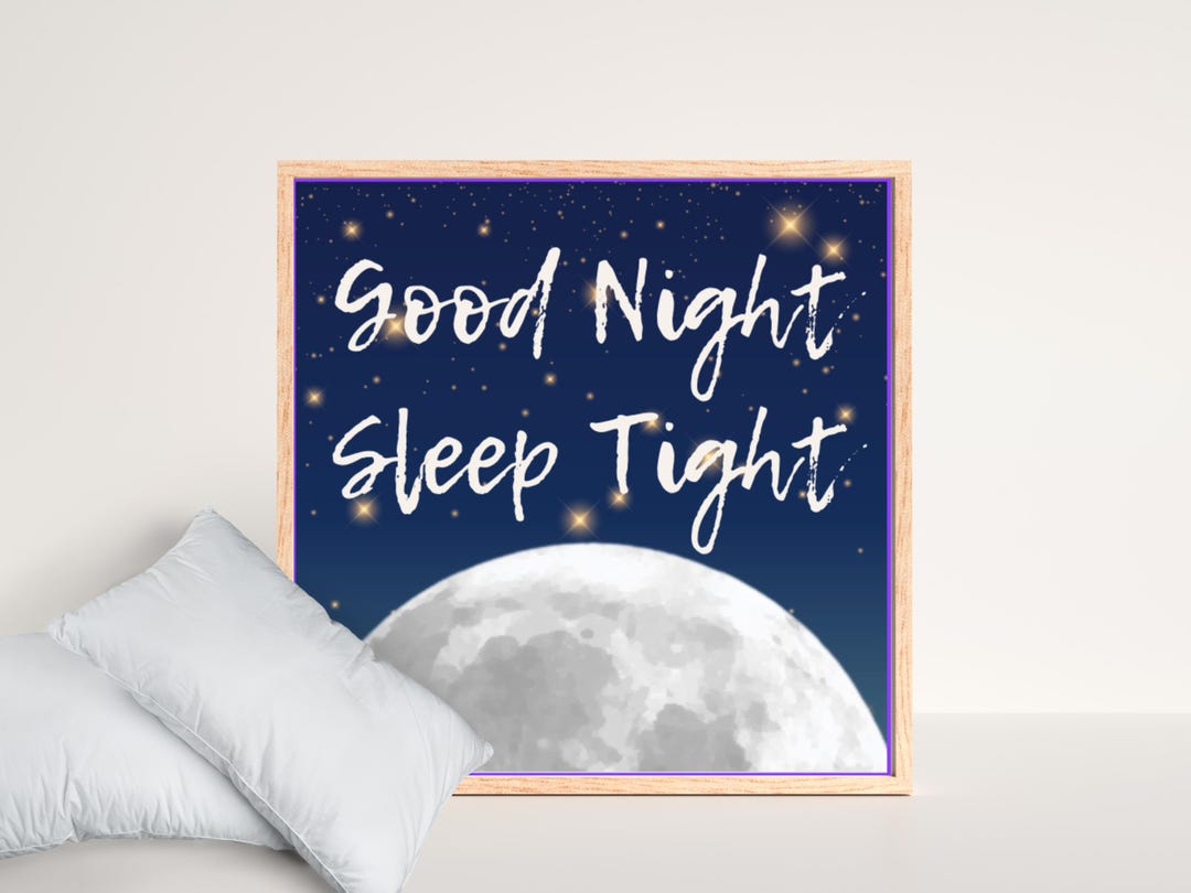 Good Night Sleep Tight Printable, Nursery Art Bedroom Wall Decor Over ...