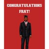 Crimson and Cream Fraternity Graduation Card, Congratulations Frat 1911 ...