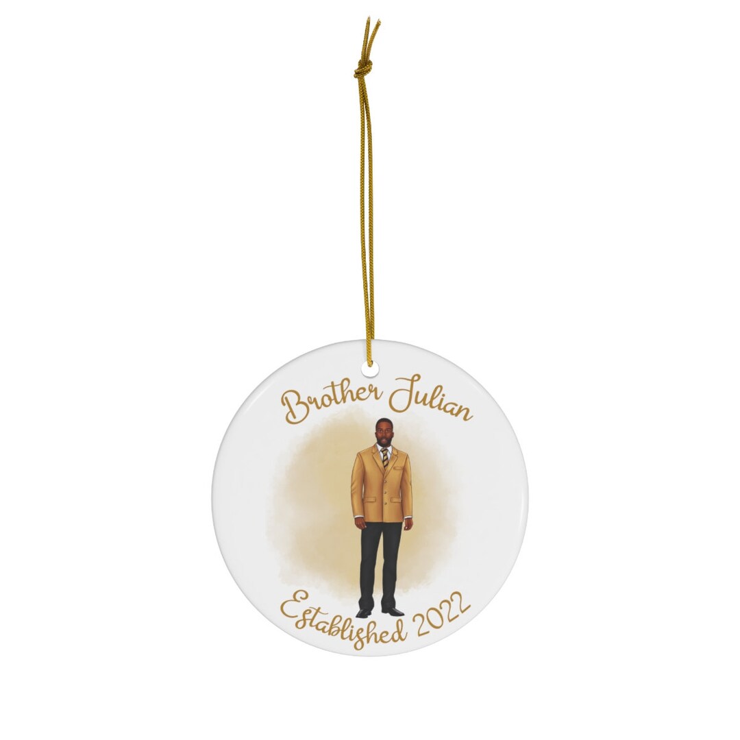 Personalized Black and Gold Fraternity Christmas Ornament, 2022 ...