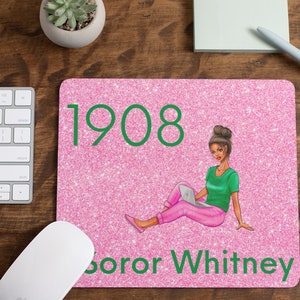 Personalized Pink and Green Mouse Pad, Mousepad Inspired by Sorority ...