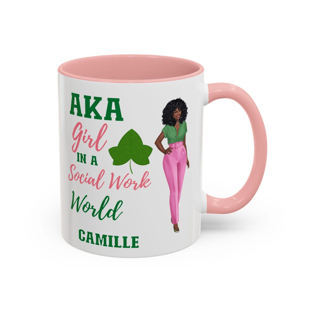 AKA Girl in a Social Work World, Custom Mug for Social Worker, Inspired ...