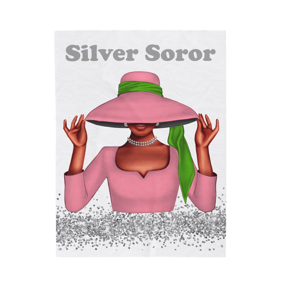 Pink and Green Silver Soror Velveteen Plush Blanket Inspired by ...
