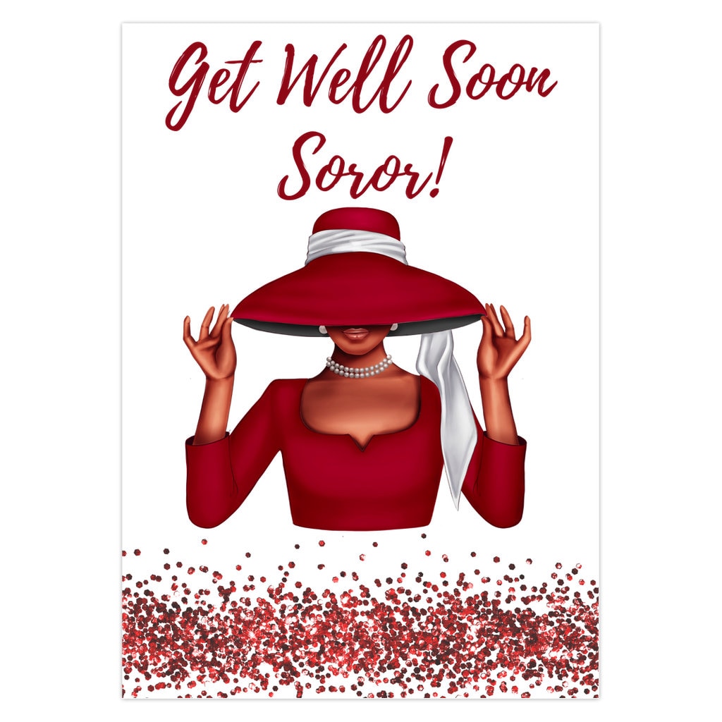 Get Well Soon Soror Card, Delta Sigma Theta Inspired Greeting Card ...