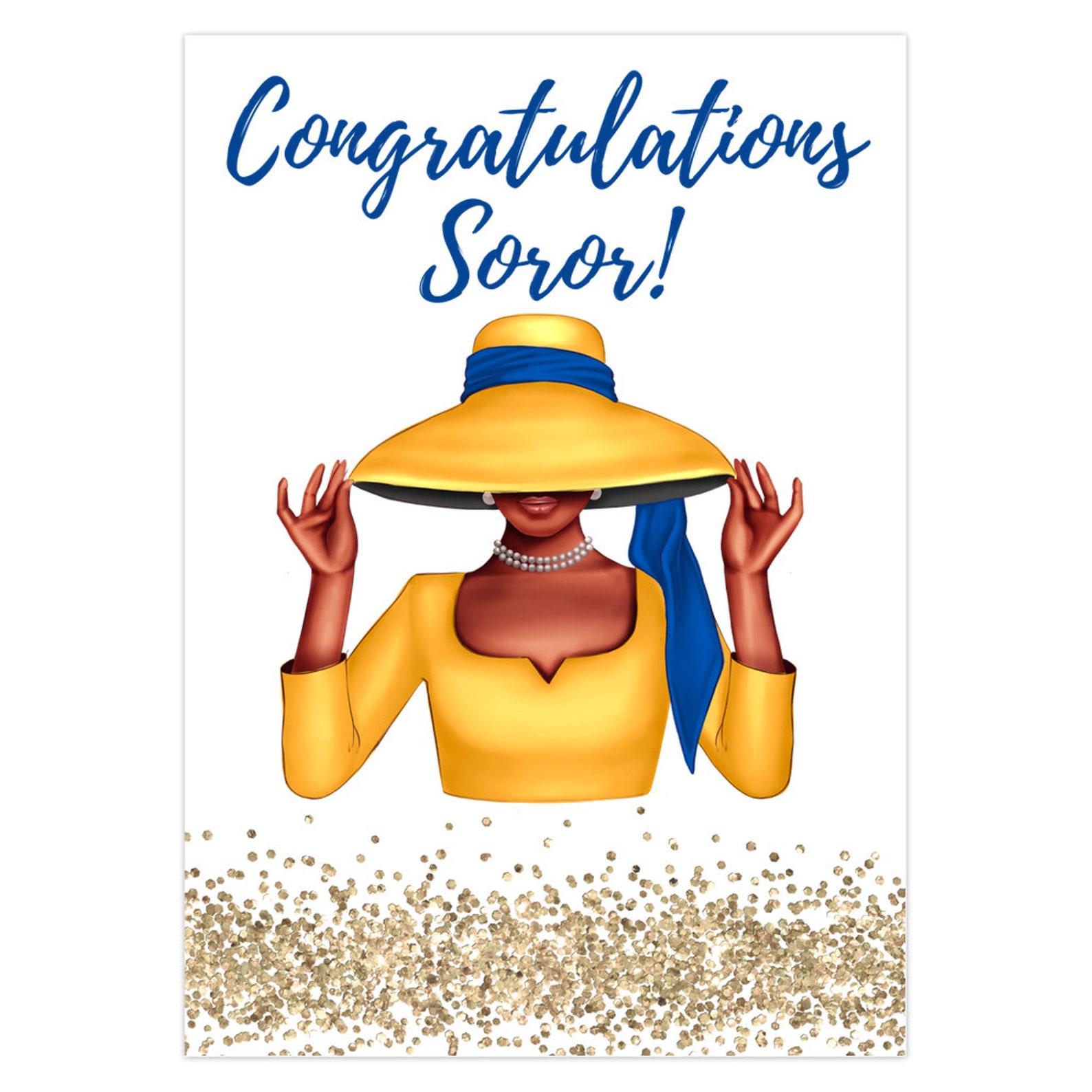 Congratulations Soror Card, Sigma Gamma Rho Inspired Greeting Card ...