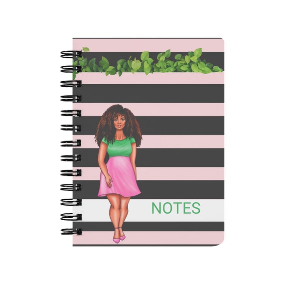 Pretty Girl Notes Pink and Green Spiral Notebook AKA - Etsy