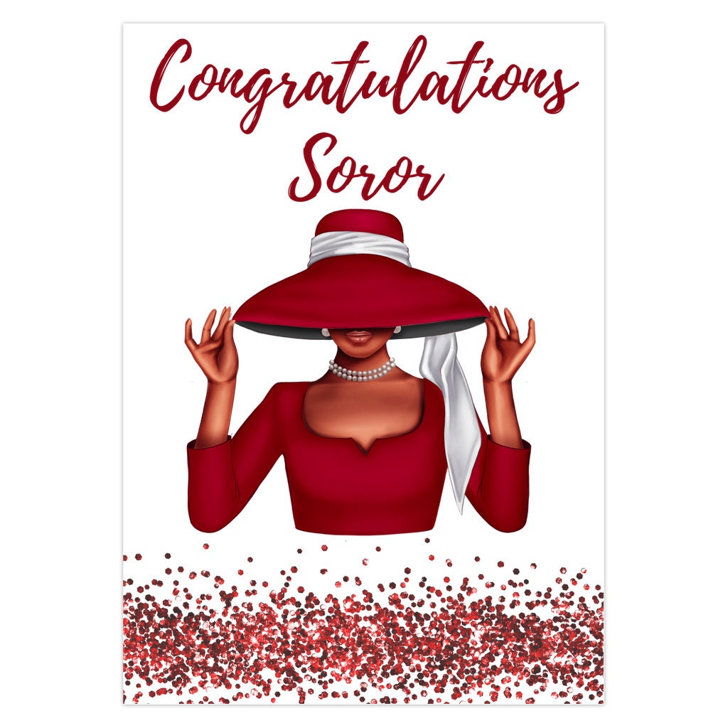 Congratulations Soror Card, Delta Sigma Theta Inspired Greeting Card ...