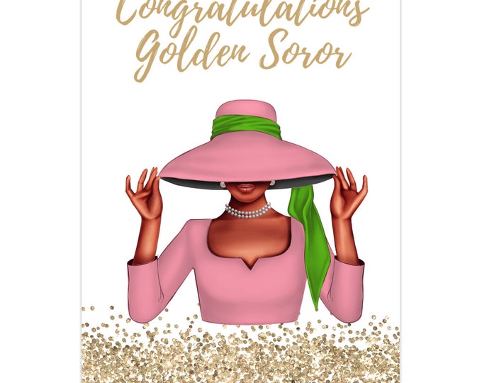 Golden Soror Card - Etsy