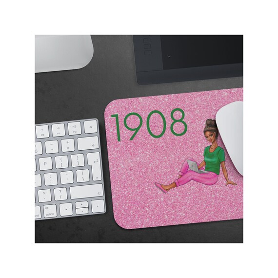 Personalized Pink and Green Mouse Pad Mousepad Inspired by - Etsy