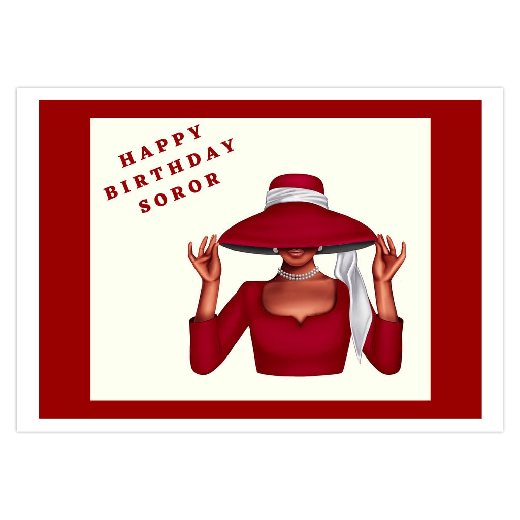 Delta Sigma Theta Inspired Birthday Card Devastating Diva - Etsy