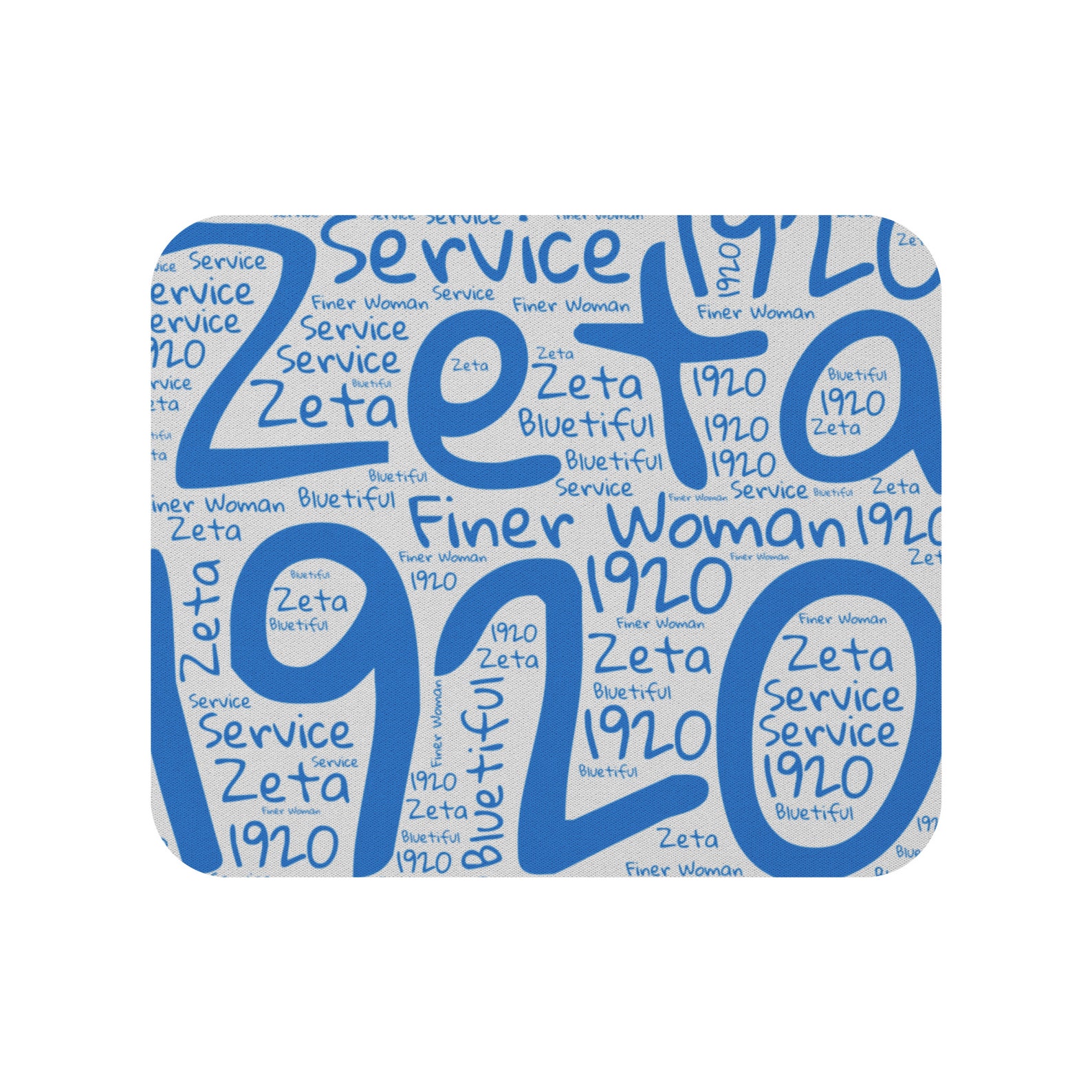 Blue and White 1920 Graffiti Mousepad, Mouse Pad Inspired by Zeta Phi Beta Sorority - Etsy