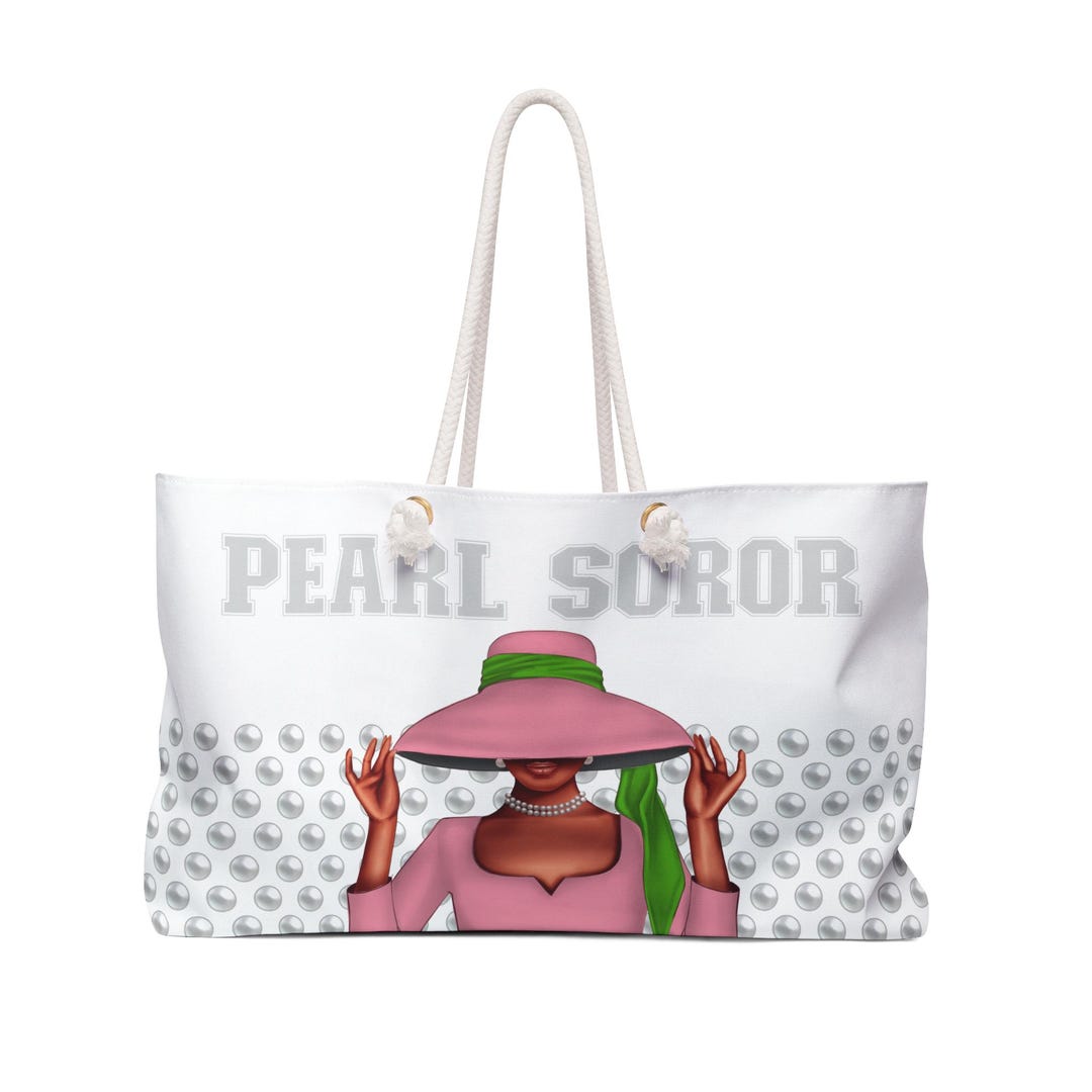Pearl Soror Weekender Tote| Akaversary Gift| Gift for Soror| Beach Bag ...