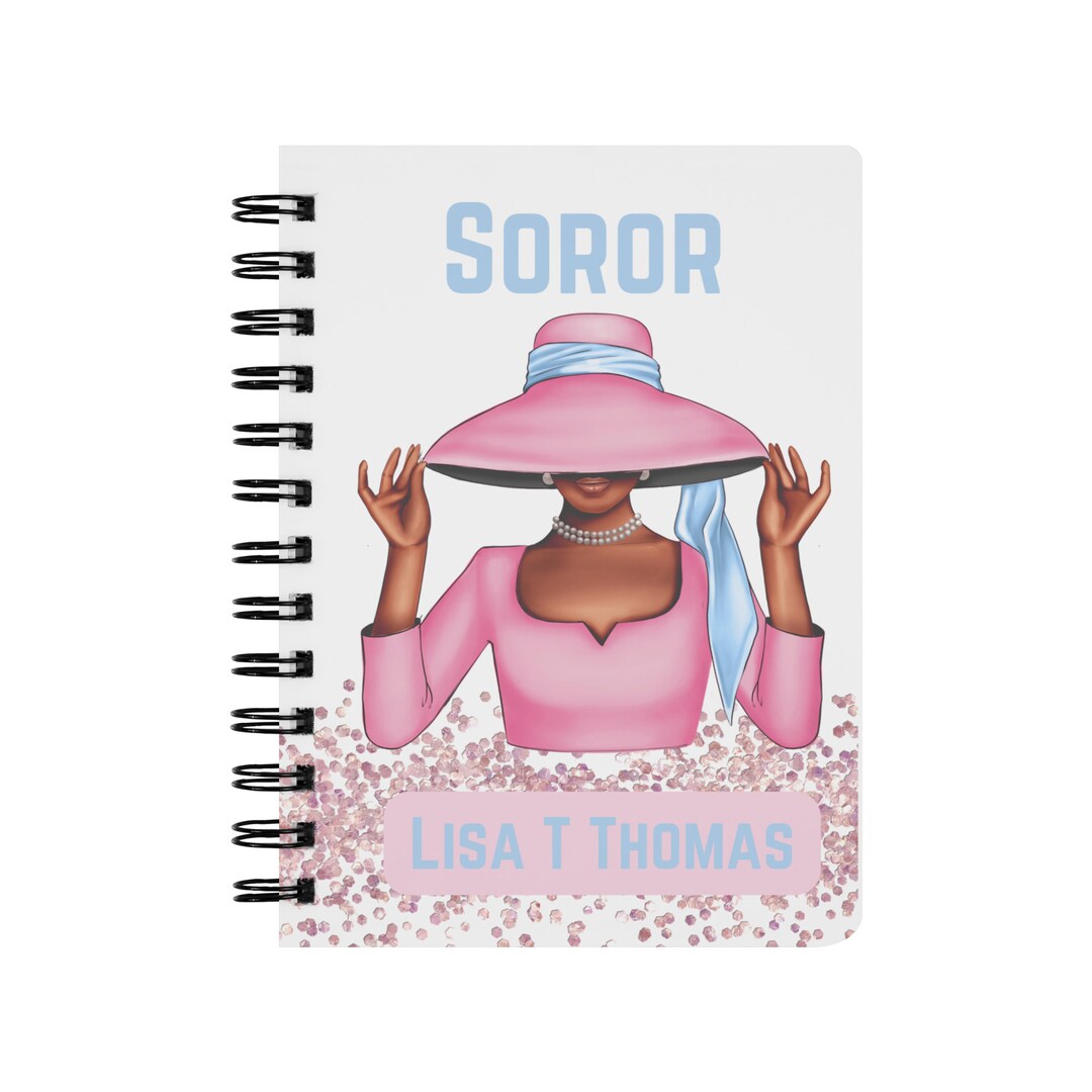 Cuaderno personalizado de Soror rosa y azul, cuaderno de notas rosa ...