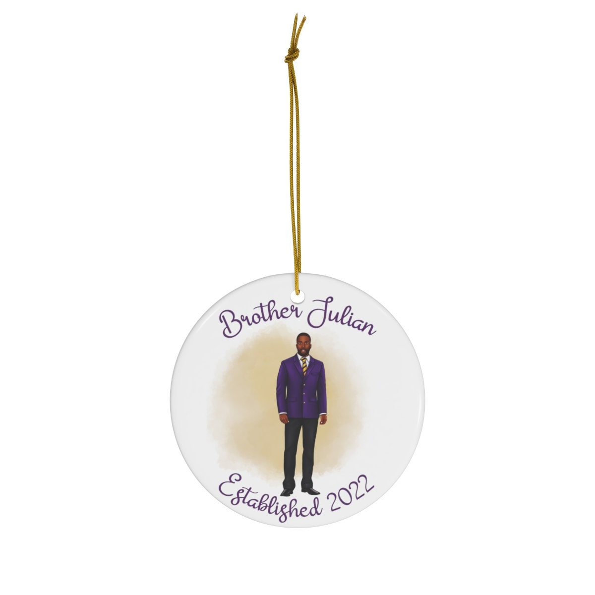 Personalized Purple and Gold Fraternity Christmas Ornament, 2022 ...