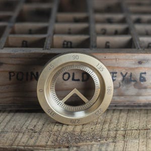 The "collins Coin" - Brass EDC Coin Protractor - Crafting, Drawing ...