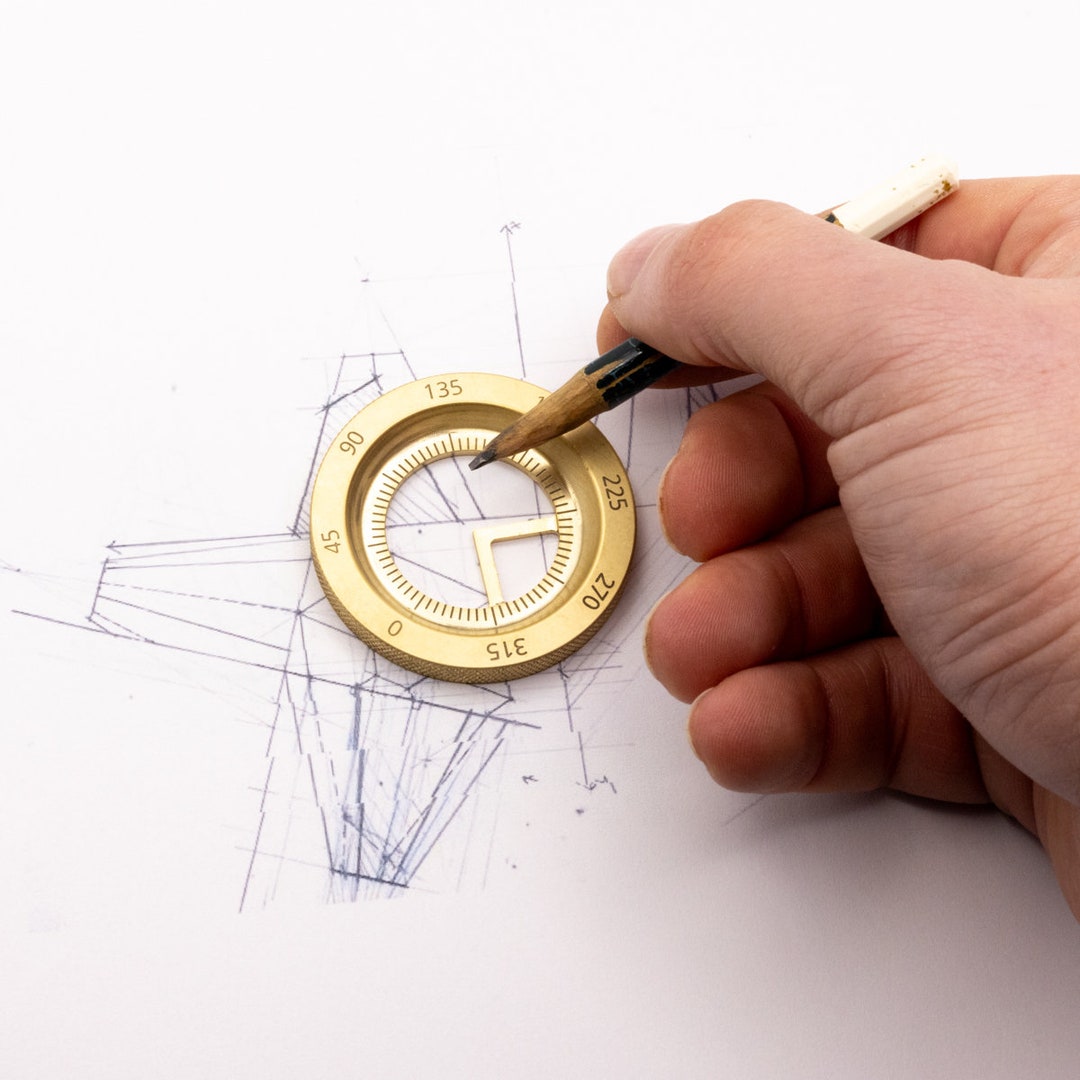 The "collins Coin" - Brass EDC Coin Protractor - Crafting, Drawing ...