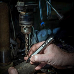 Sharpie Caddy Combo Brass & Titanium Sharpie Mini Case Magnetic Writing ...