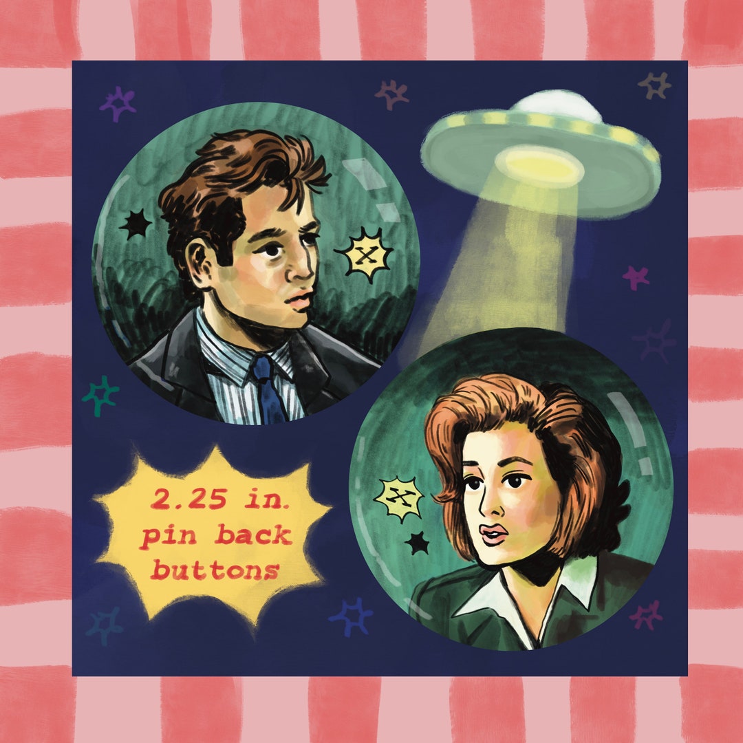 Small and Tall Alien Agent Buttons - Etsy