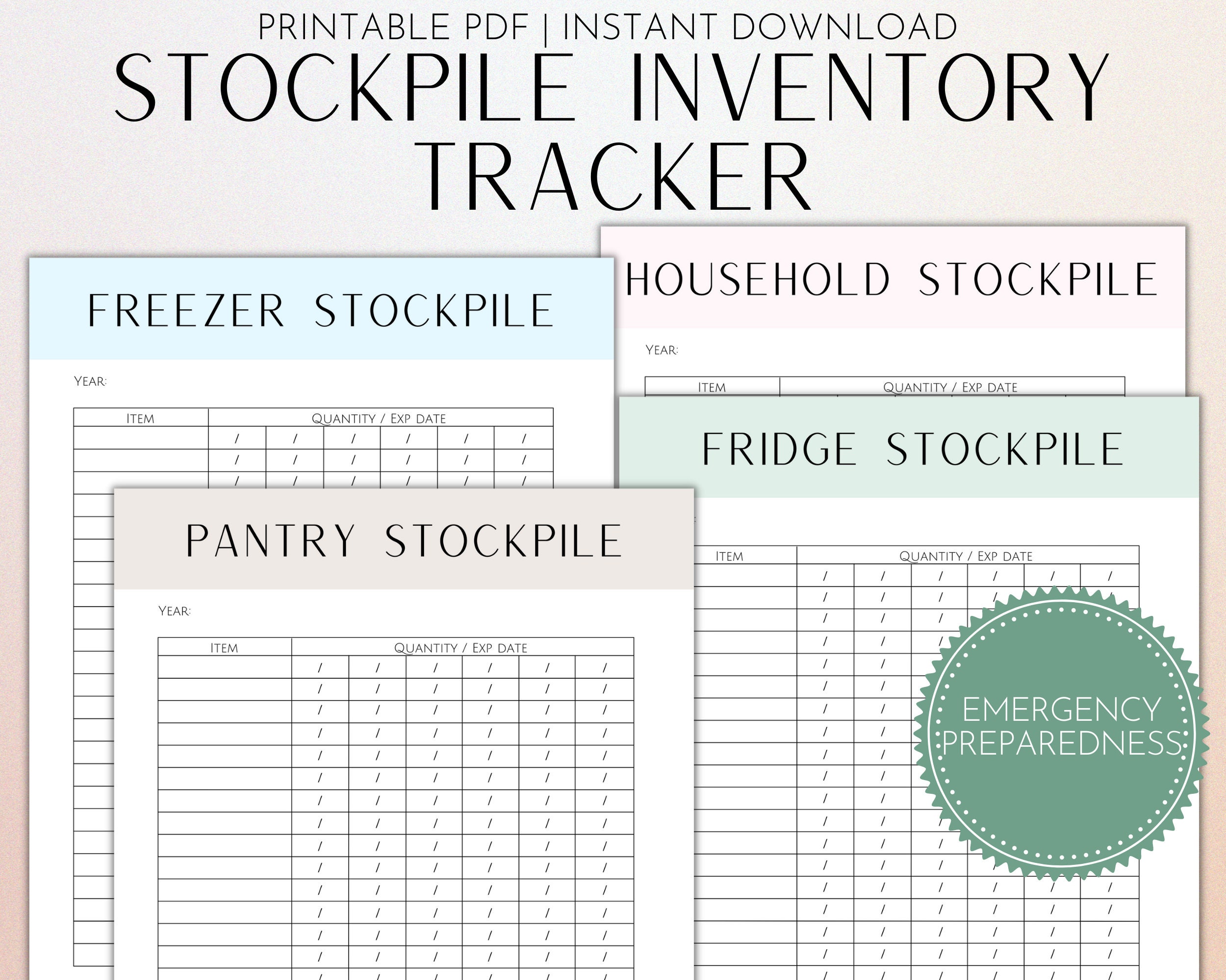 Stockpile Tracker Pantry Inventory Household Inventory - Etsy