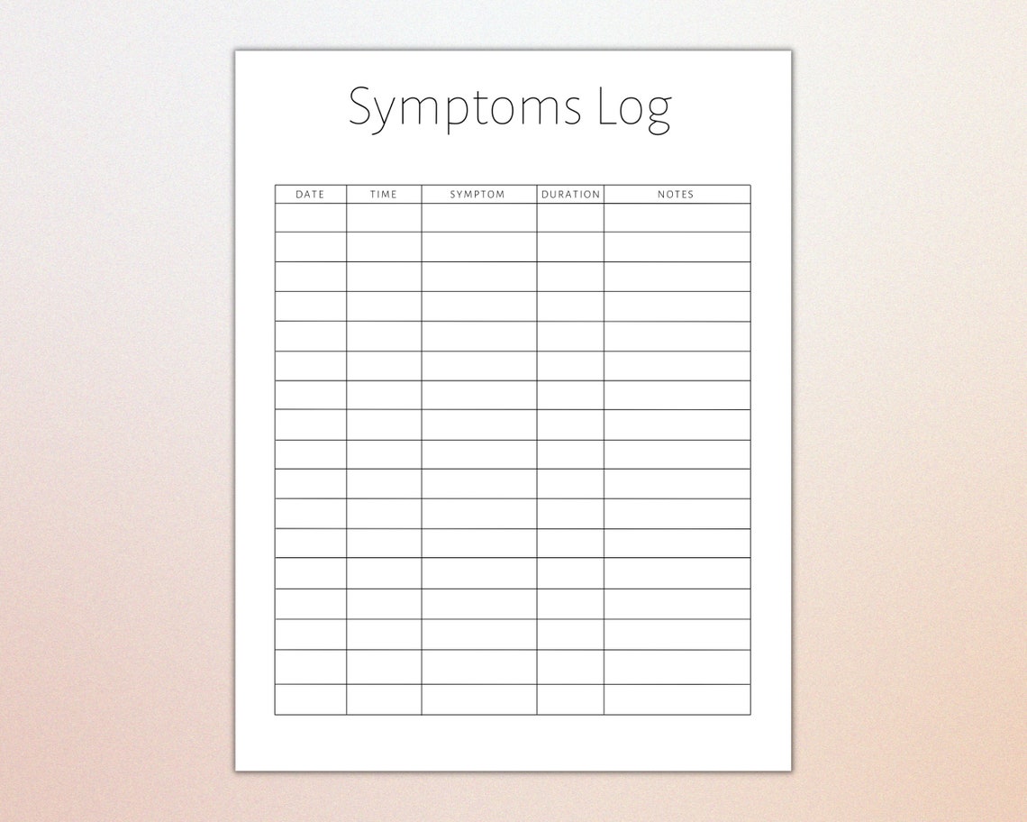 Printable Health Logs Pack Blood Pressure Log Blood Sugar Log ...