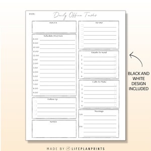 Daily Office Tasks | Office Planner | Work Planner | Office To-do ...