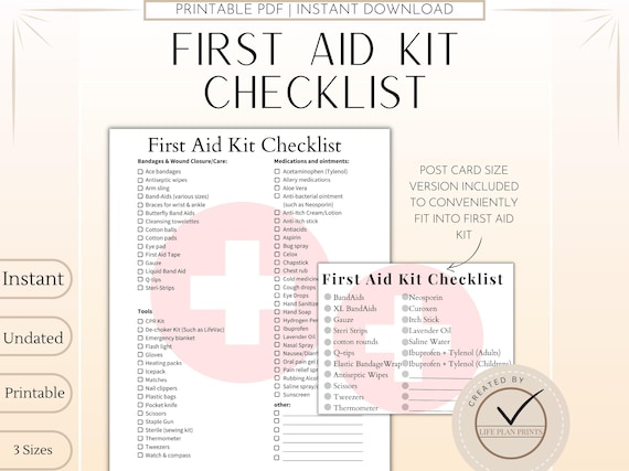 Complete first aid kit list store