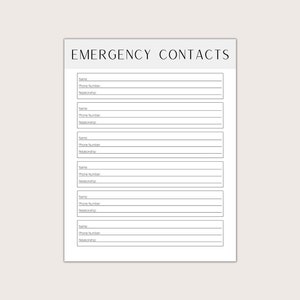Printable Emergency Preparedness Binder Emergency | Etsy