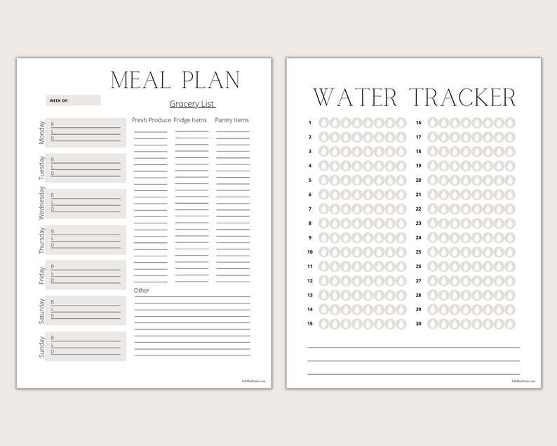 Printable Fitness Planner Weight Loss Tracker Journal - Etsy