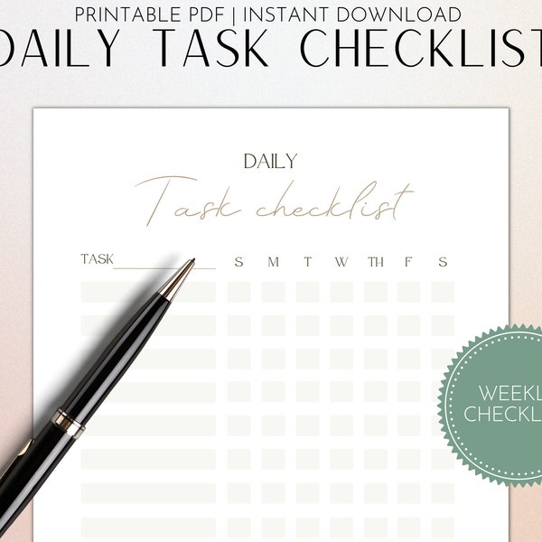 Task Checklist - Etsy