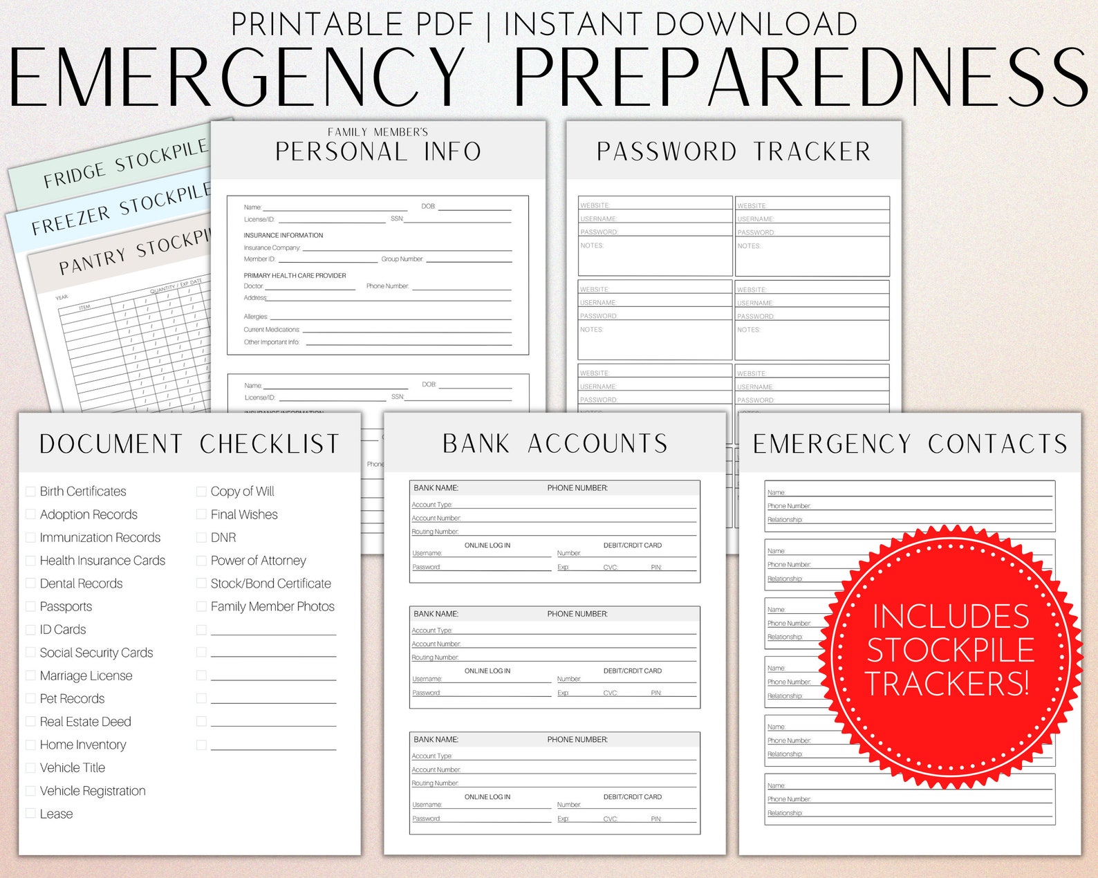 Printable Emergency Preparedness Binder Emergency Preparedness ...