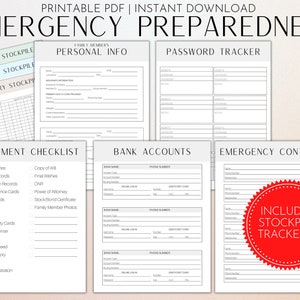 Printable Emergency Preparedness Binder Emergency Preparedness ...