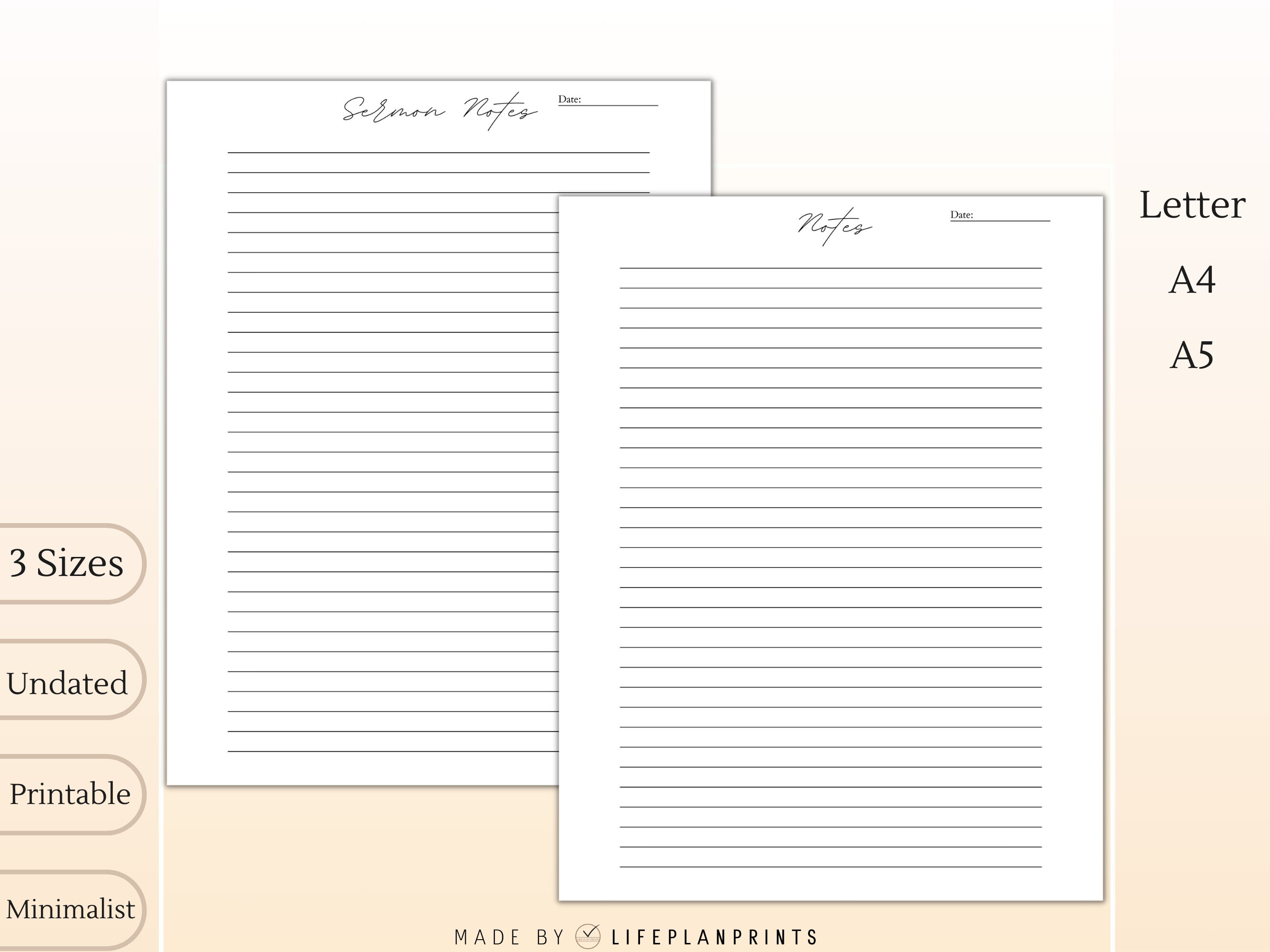 Faith Journal | Printable Bible Study Sheets | Sermon Notes | Prayer ...
