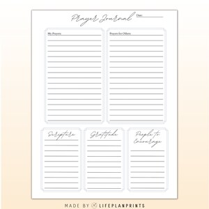 Faith Journal | Printable Bible Study Sheets | Sermon Notes | Prayer ...