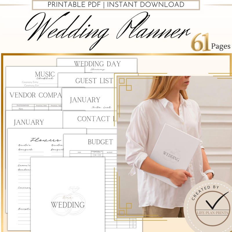 Wedding Planner Printable - Etsy