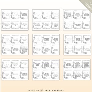 Printable Ladies Faith Based Conversation Starters | Minimal Design ...