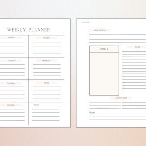 Undated Planner Daily, Weekly, Monthly, Yearly Planner, Printable ...