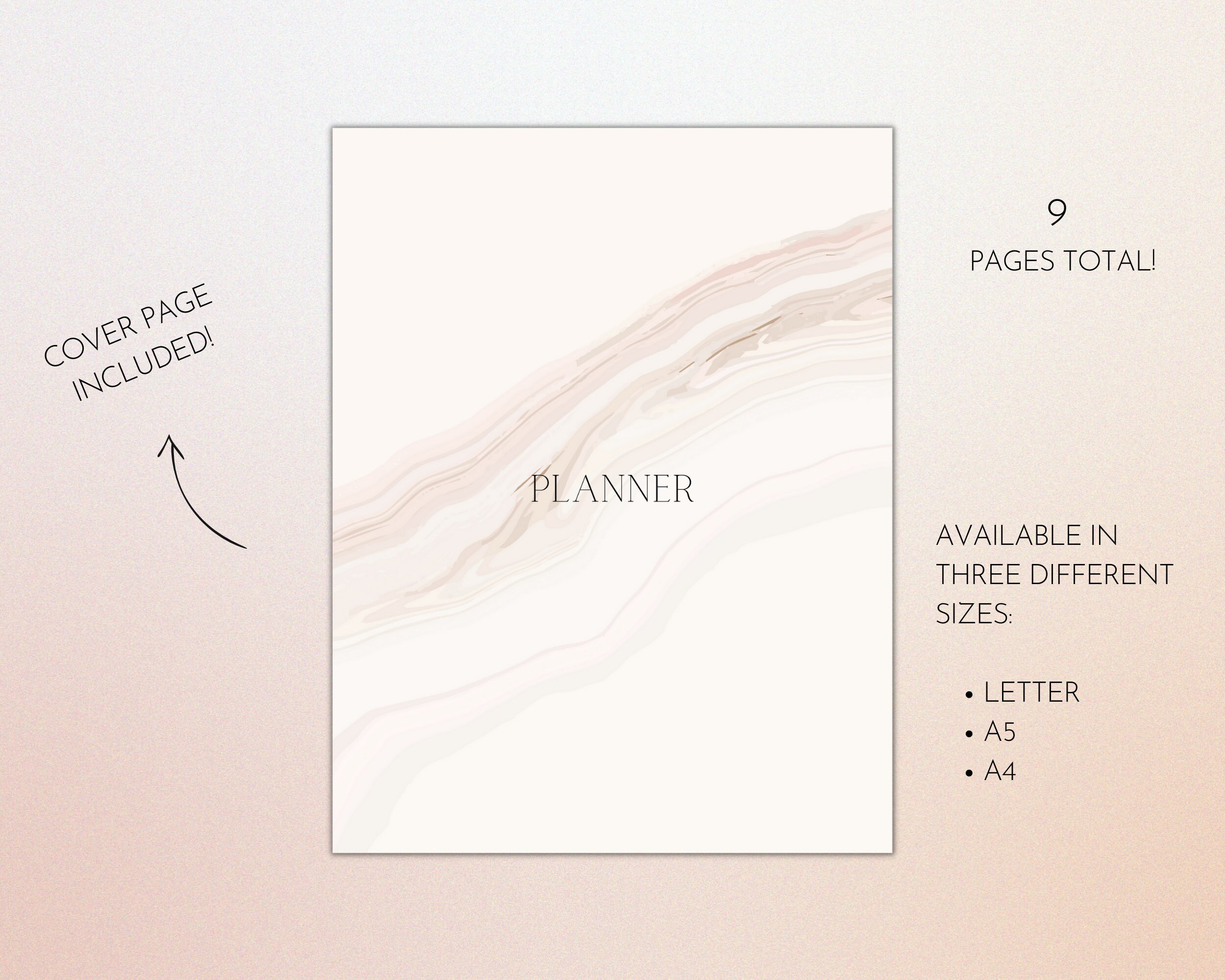 Undated Planner Daily, Weekly, Monthly, Yearly Planner, Printable ...