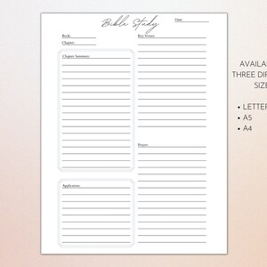 Faith Journal Printable Bible Study Sheets Sermon Notes Prayer Journal ...