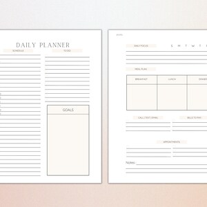 Undated Planner Daily, Weekly, Monthly, Yearly Planner, Printable ...