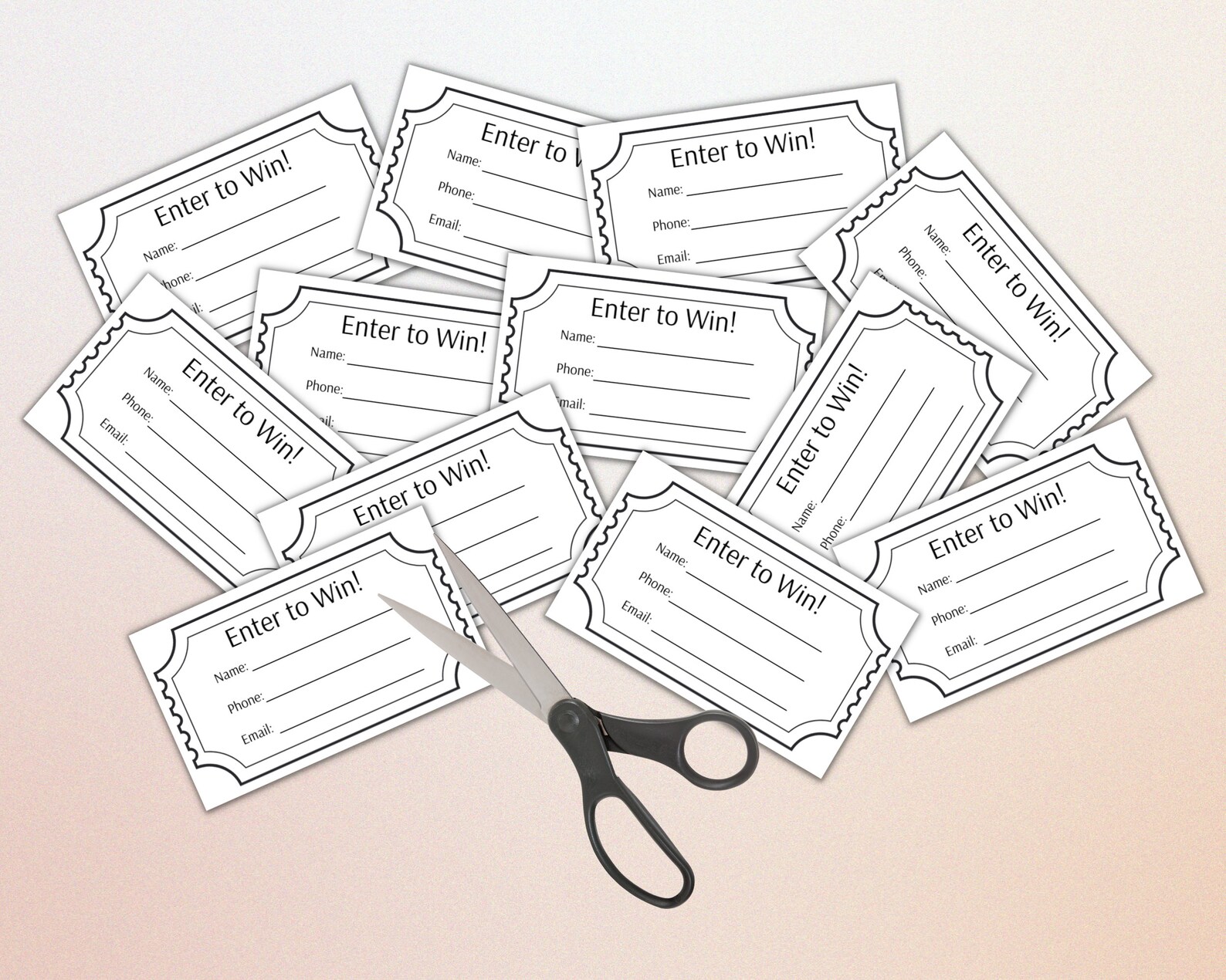 Printable Raffle Tickets Simple Raffle Tickets Enter to Win Tickets ...