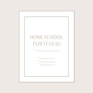 Printable Homeschool Portfolio Binder Pages Portfolio - Etsy