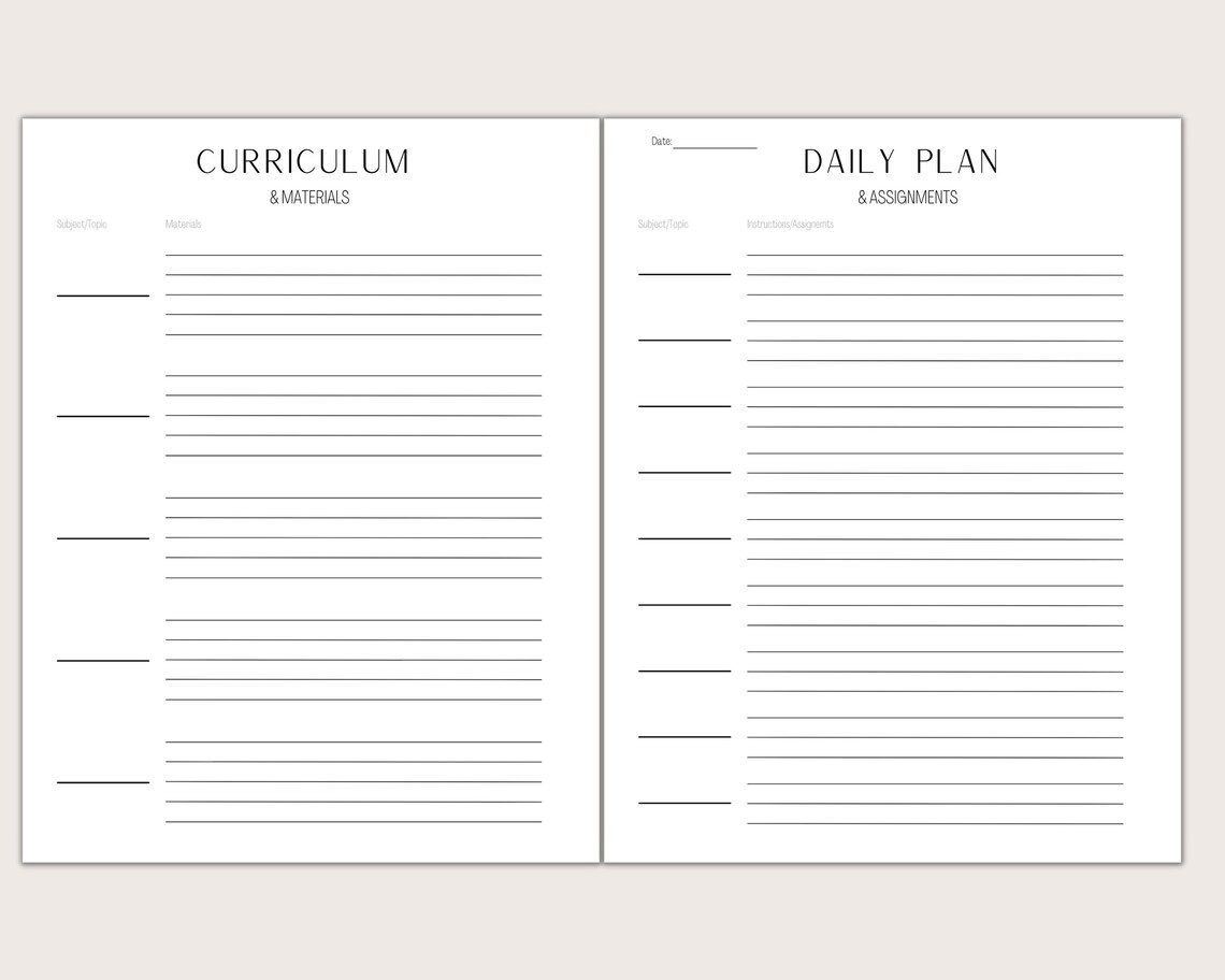 Printable Homeschool Portfolio Binder Pages Portfolio - Etsy