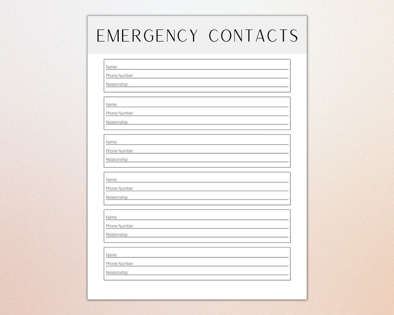 Printable Emergency Preparedness Binder Emergency - Etsy