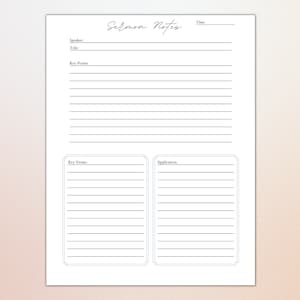 Faith Journal Printable Bible Study Sheets Sermon Notes Prayer Journal ...