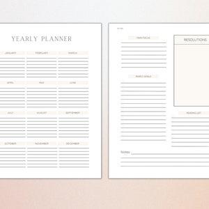 Undated Planner Daily, Weekly, Monthly, Yearly Planner, Printable ...
