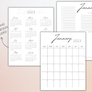 Printable 2022-2023-2024 Calendar Bundle Monthly Calendar Monthly ...