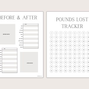 Printable Fitness Planner Weight Loss Tracker Journal - Etsy