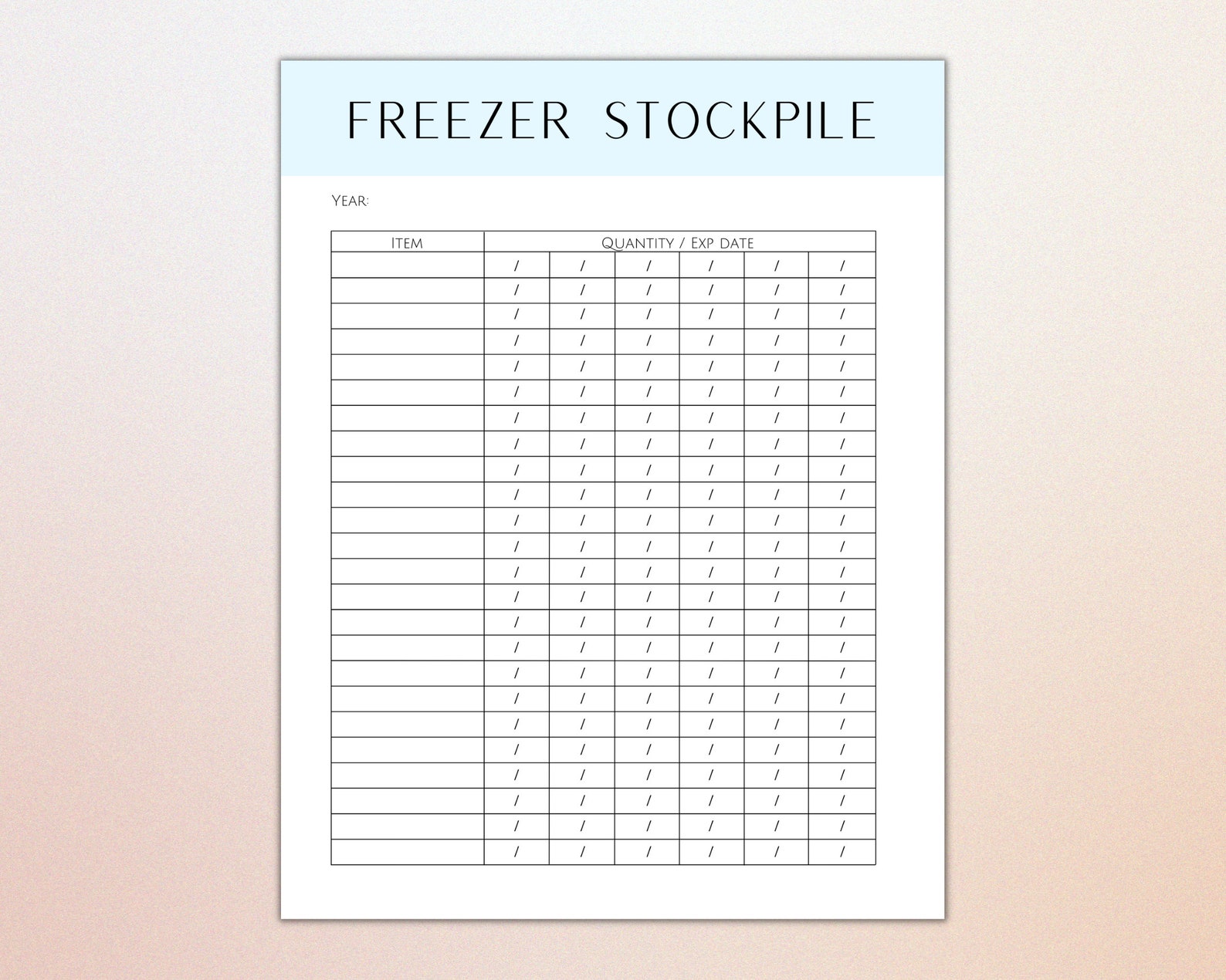 Stockpile Tracker Pantry Inventory Household Inventory - Etsy