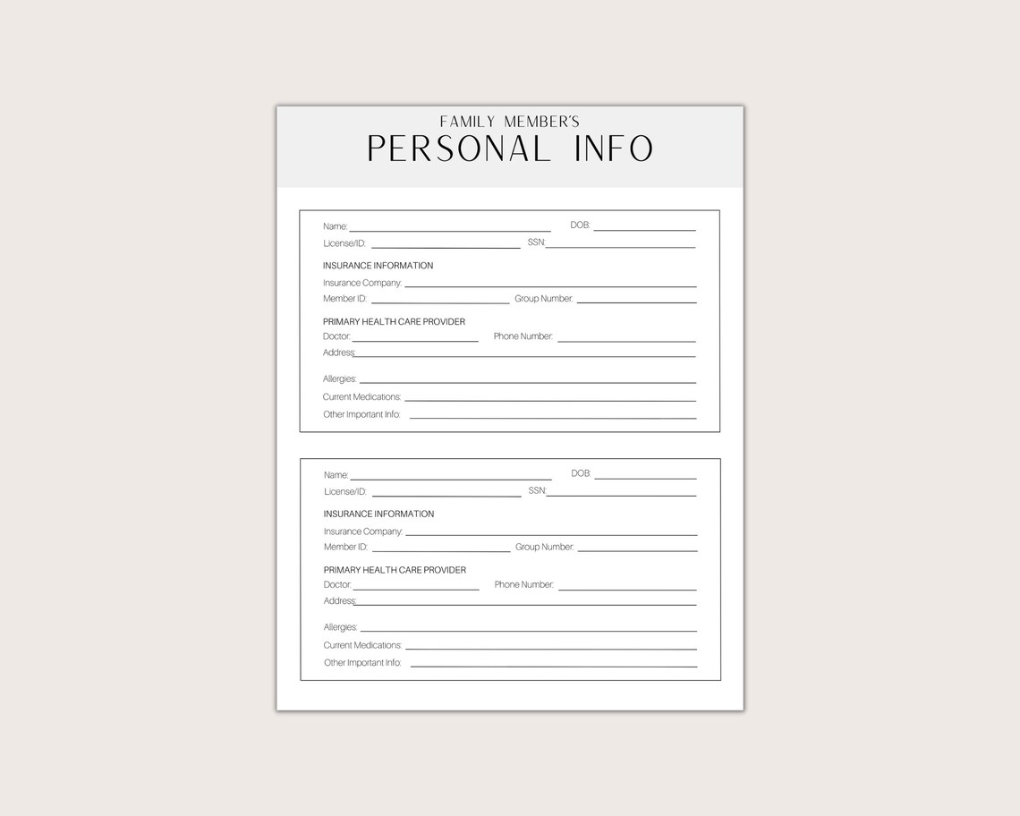 Printable Emergency Preparedness Binder Emergency | Etsy